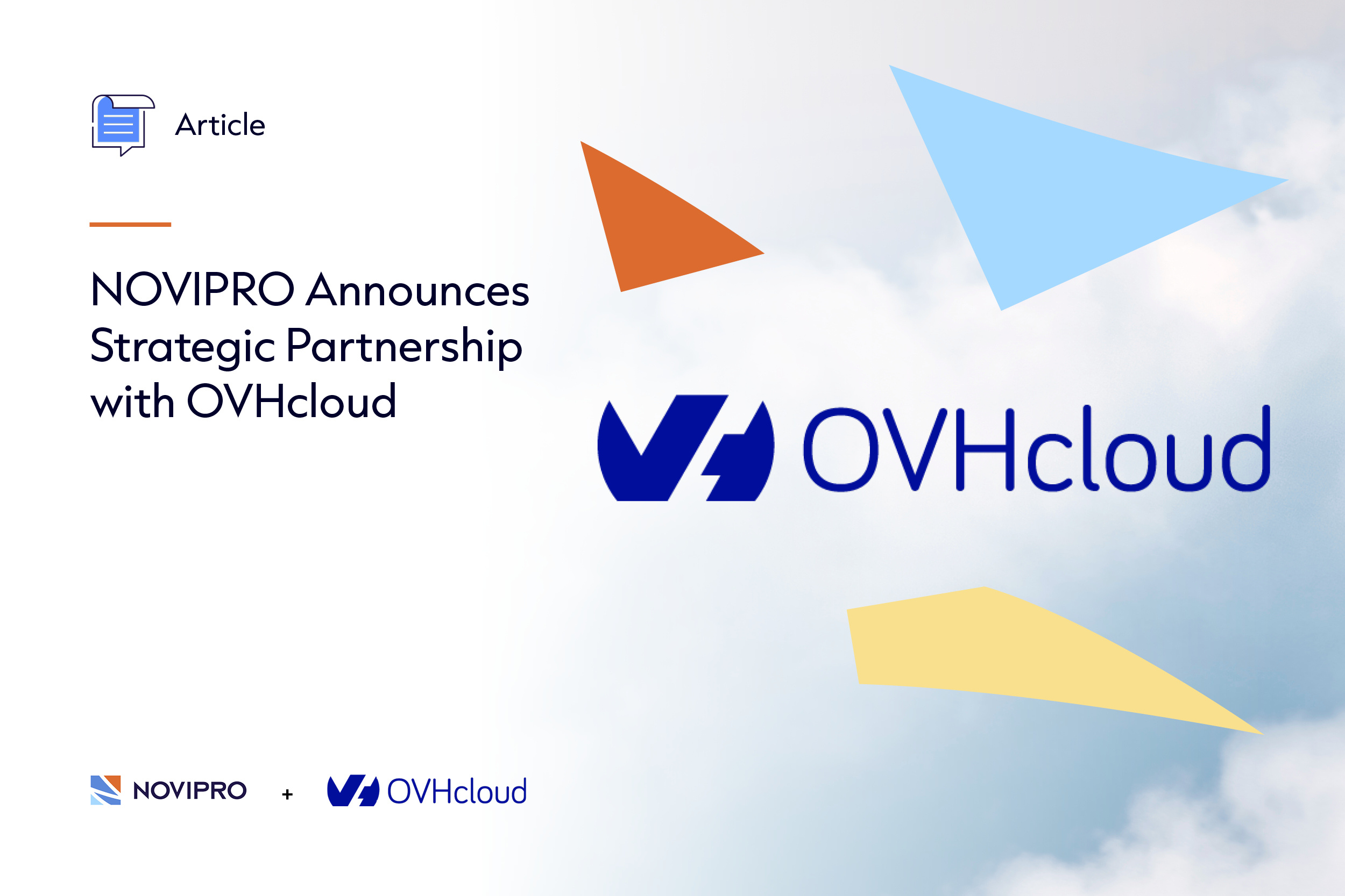 NOVIPRO Announces Strategic Partnership with OVHcloud